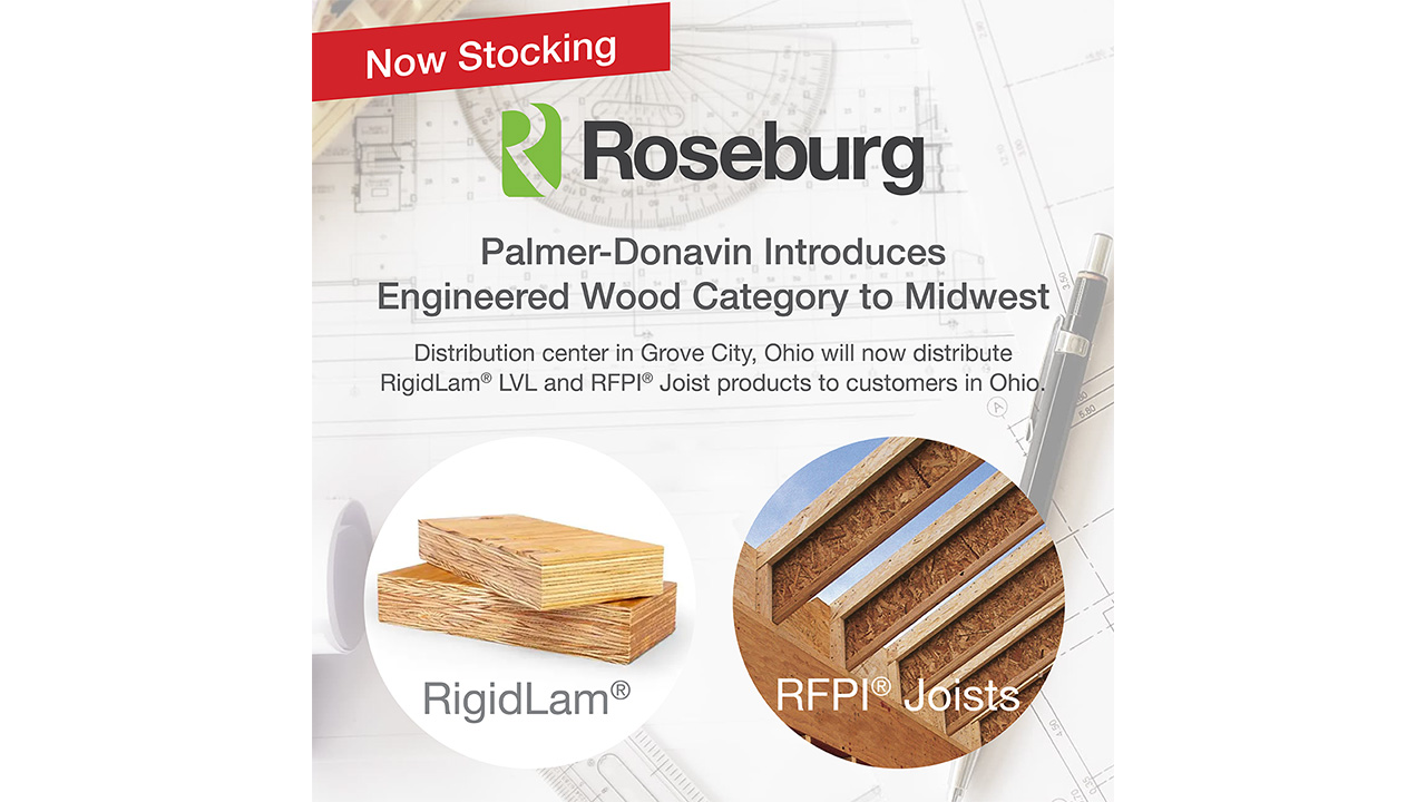 Palmer-Donavin to distribute Roseburg EWP in Midwest | LBM Journal