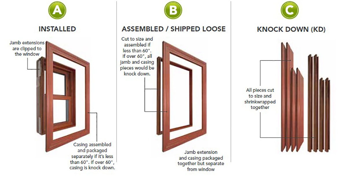 window jamb and casing